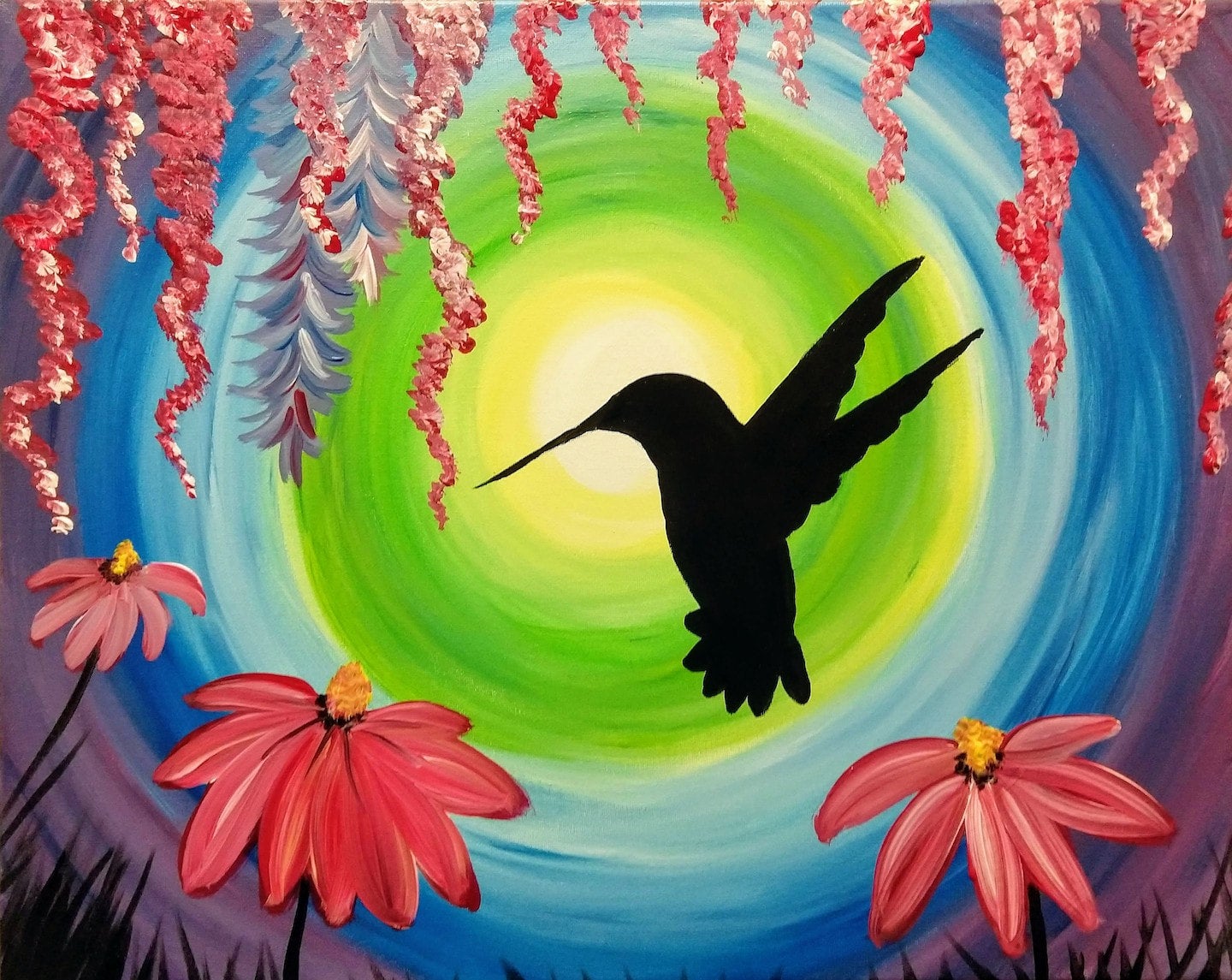 Simple Hummingbird Painting